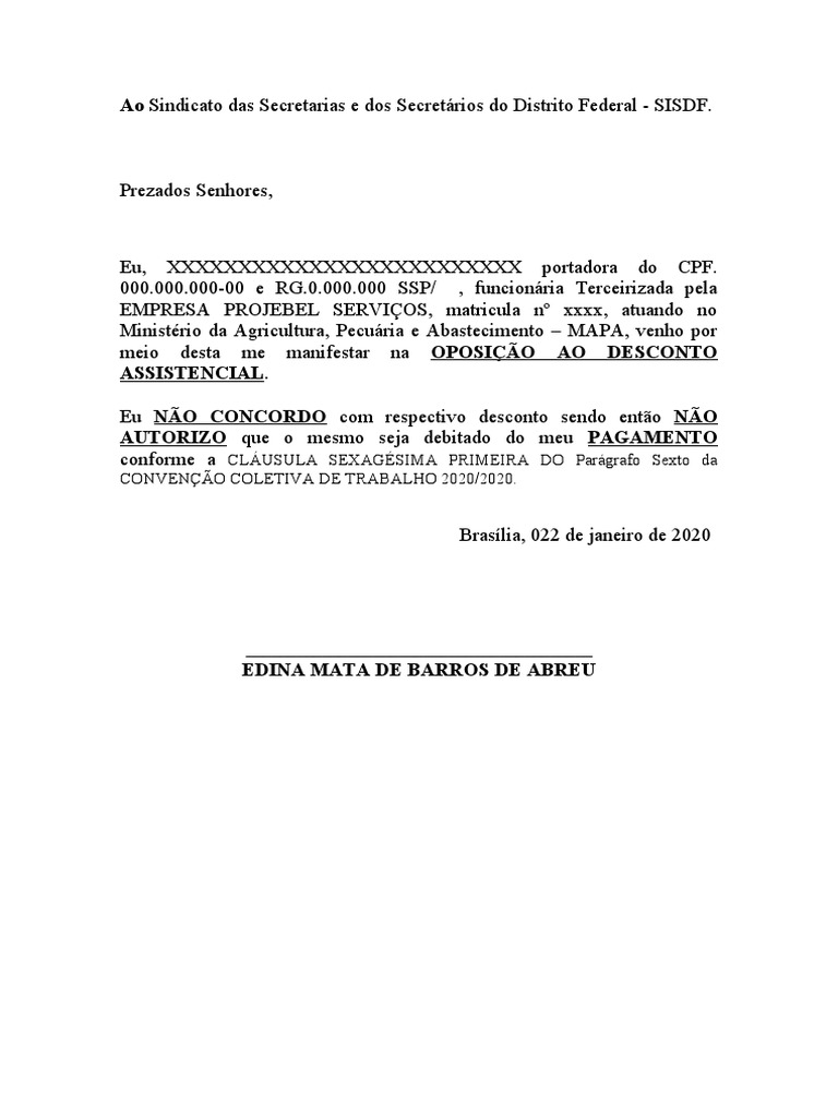 Modelo de Carta | PDF