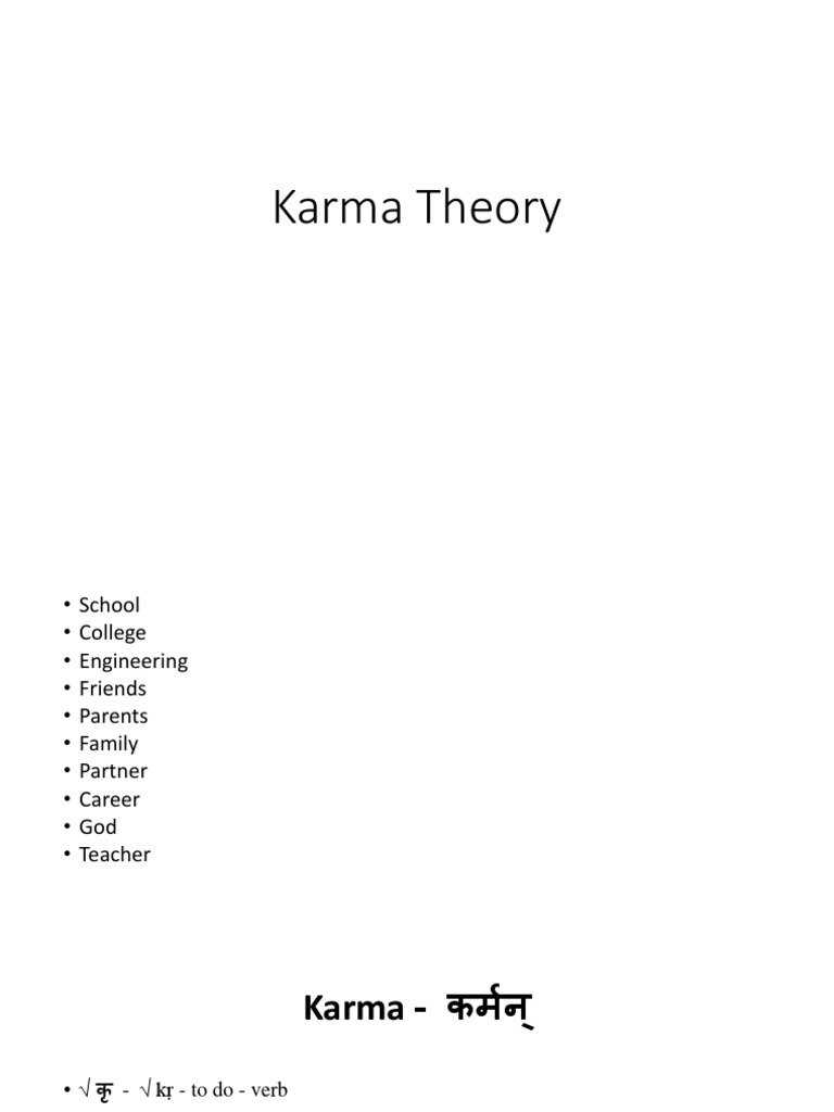 Karma Theory 1 | PDF | Karma | Religion And Belief