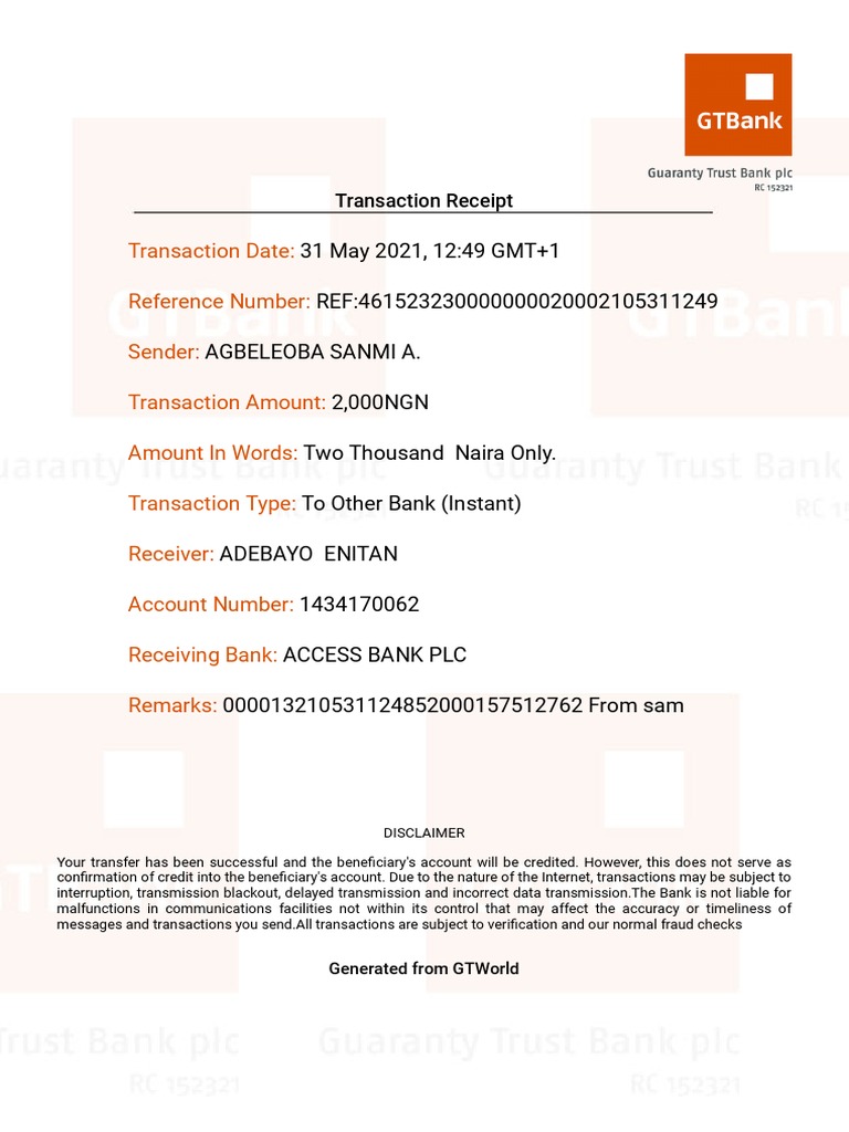 Transaction Date: Reference Number: Sender: Transaction Amount: Amount ...