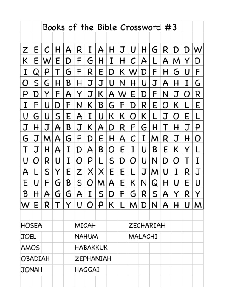 Bible Crossword Puzzle #3 | PDF
