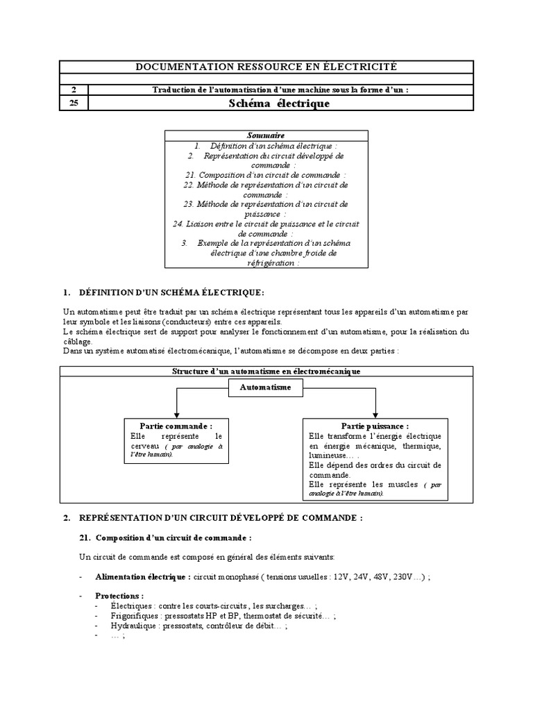 Automatisme Schéma Électrique | PDF | Électricité | Puissance (physique)