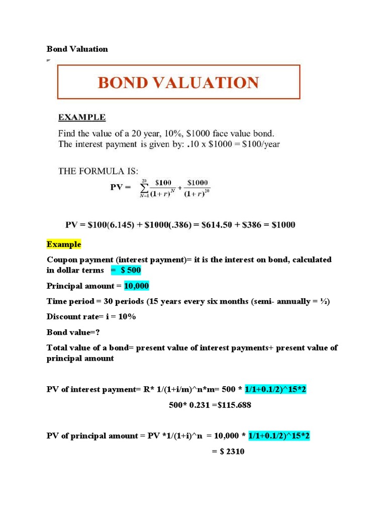 Bond and Stock Valuation | PDF | Present Value | Valuation (Finance)