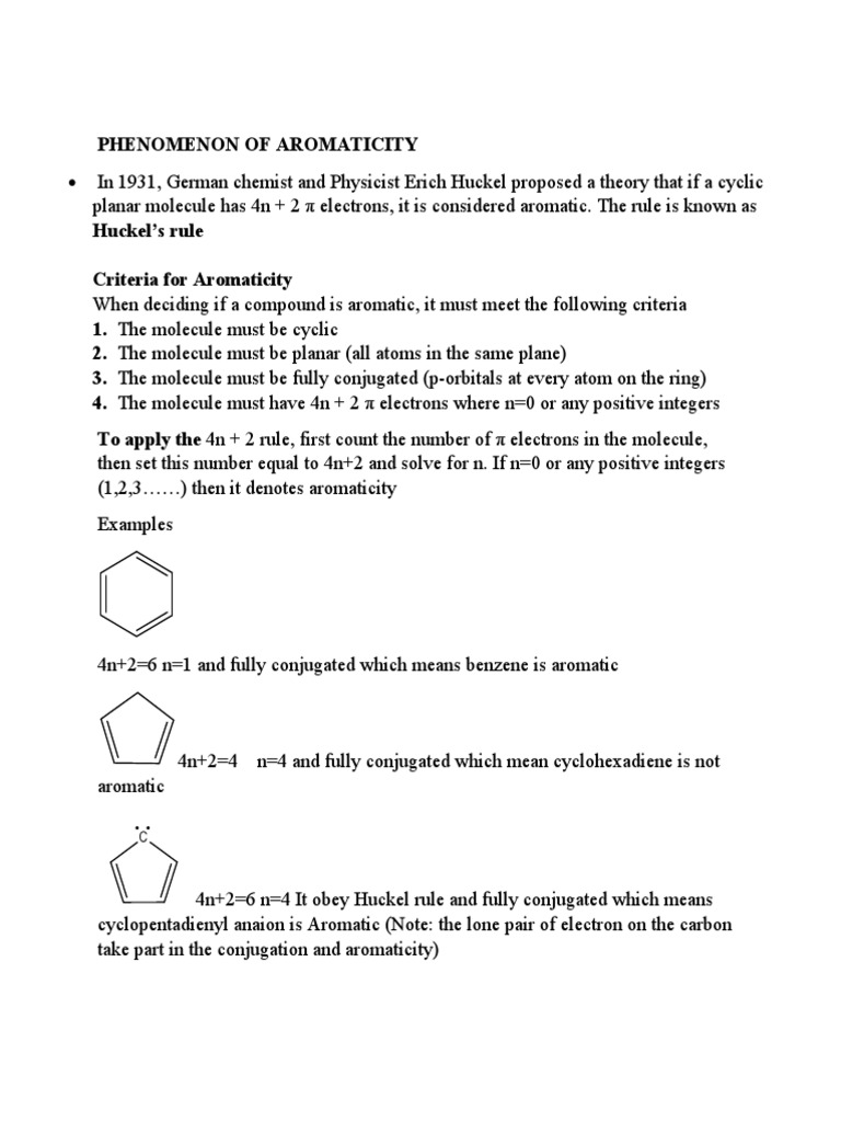 Aromaticity and Benzene Chemistry | PDF | Aromaticity | Benzene