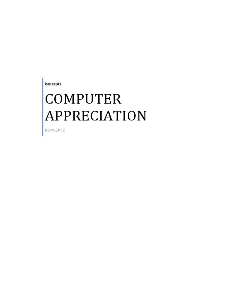 Computer APPRECIATION | PDF | Computer Monitor | Computer Data Storage