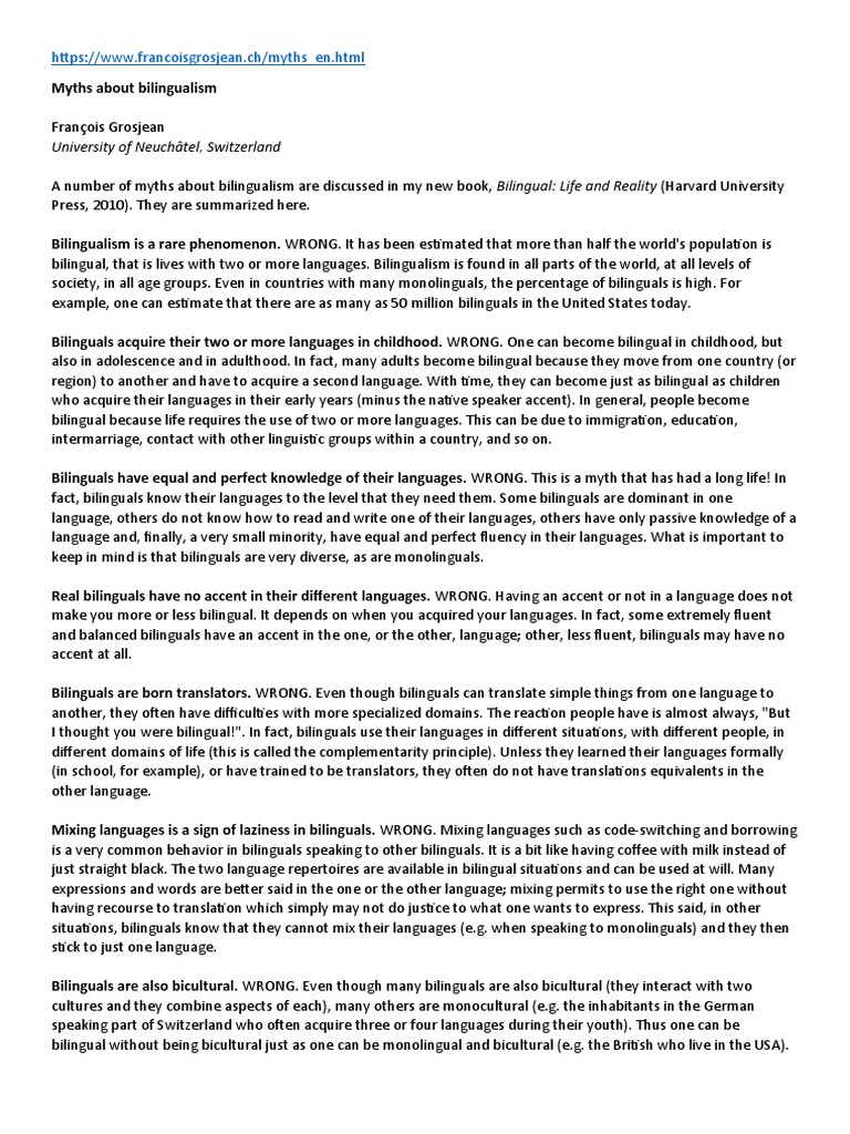 Bilingualism - Articles | PDF | Multilingualism | Executive Functions