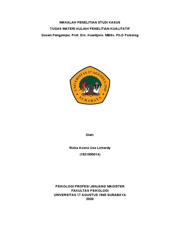 Makalah Penelitian Studi Kasus | PDF