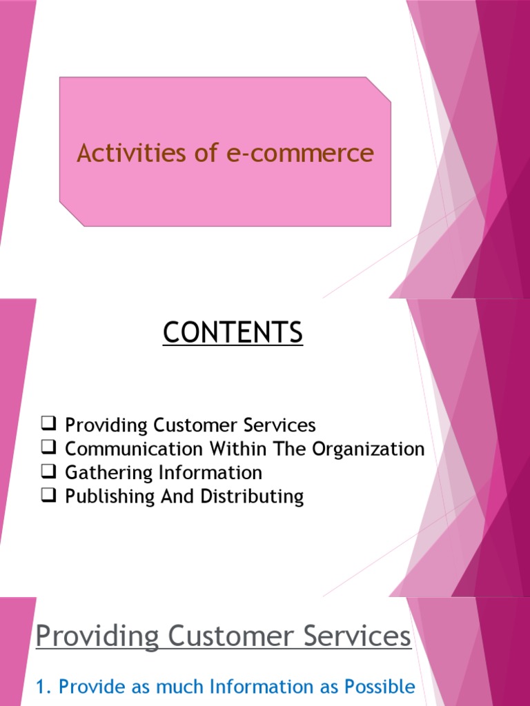 Activities of E-Commerce-2 | PDF | Communication | Information