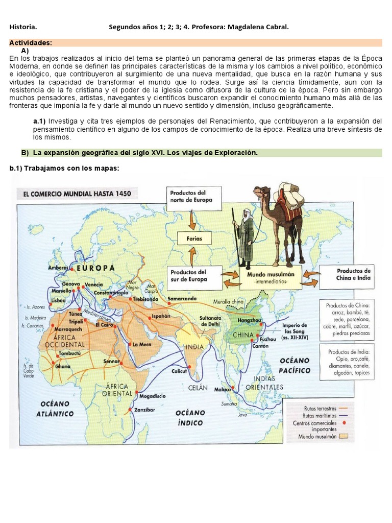 La Expansion Europea Actividades para Crea 2. 2021 Segundos Anos. | PDF | especia | Viajes por ...