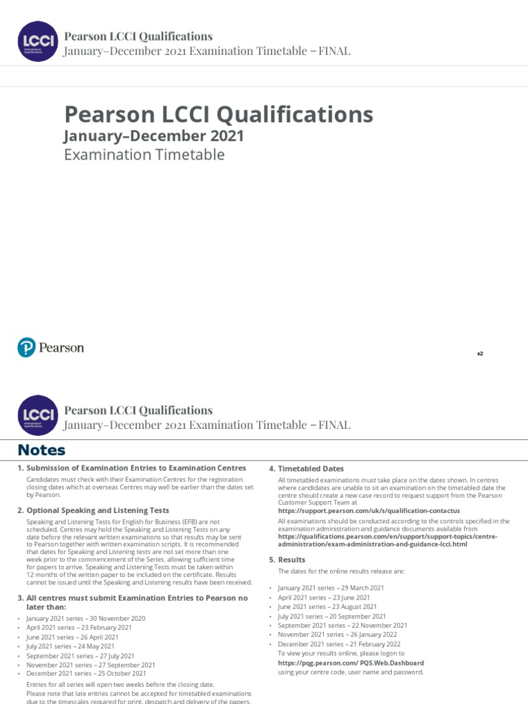 LCCI 2021 Exam Timetable Overview | PDF | Management Accounting ...