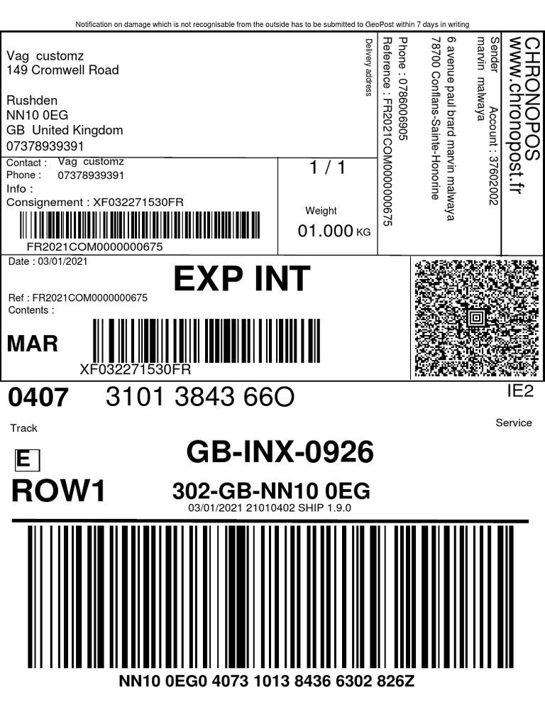Shipment Notification for Anonboy | PDF