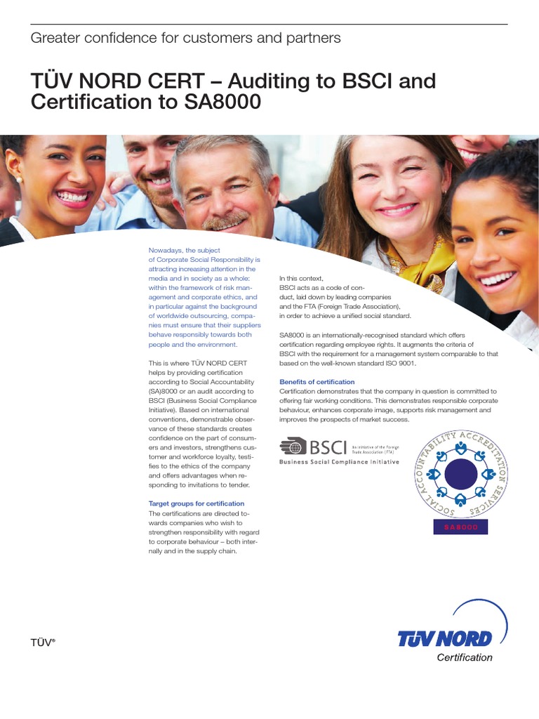 Bsci Sa8000 GB | PDF | Audit | Occupational Safety And Health