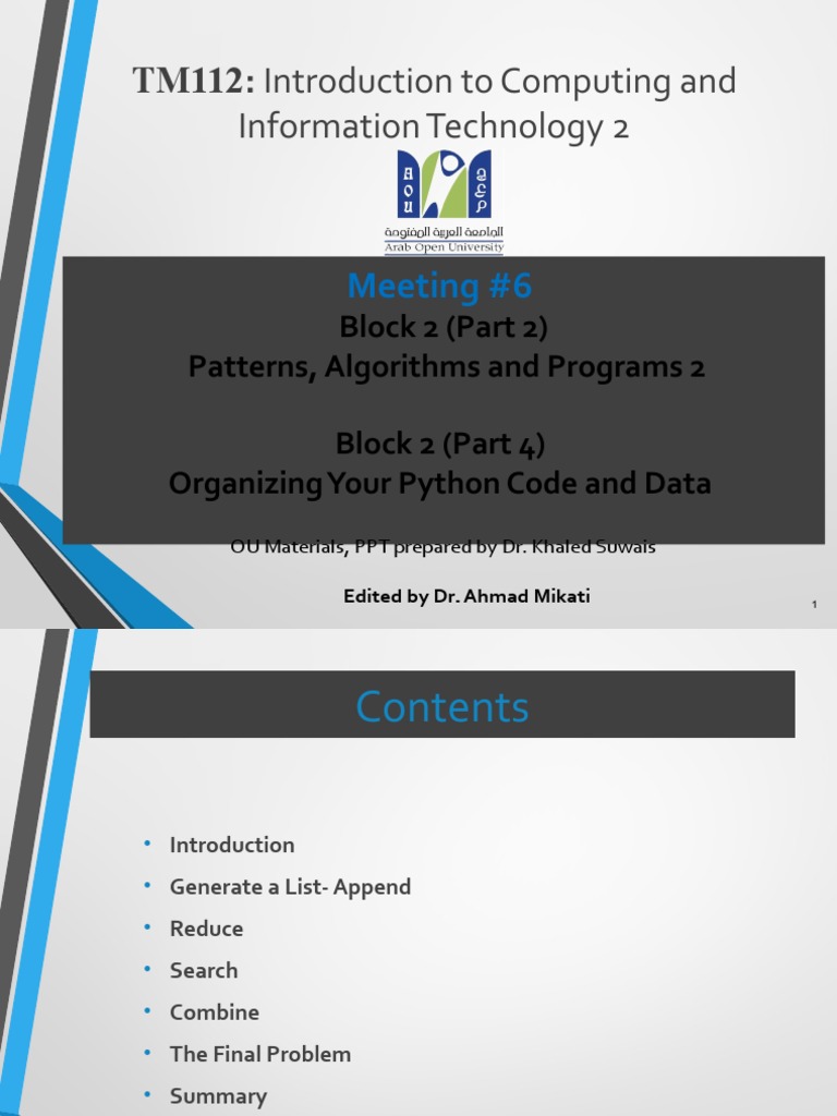 TM112: Introduction To Computing And: Information Technology 2 | PDF | Parameter (Computer ...