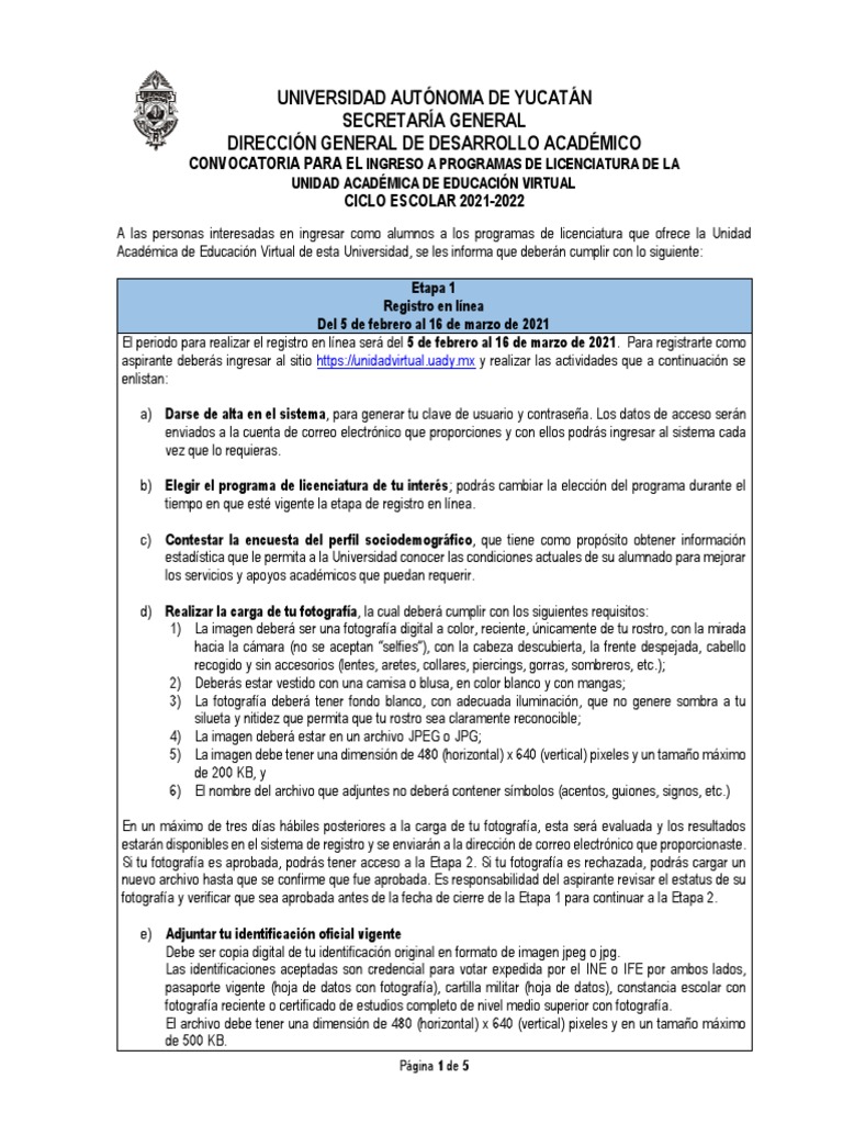 Convocatoria Ingreso UAEV 2021 | PDF | Internet | Informática y ...