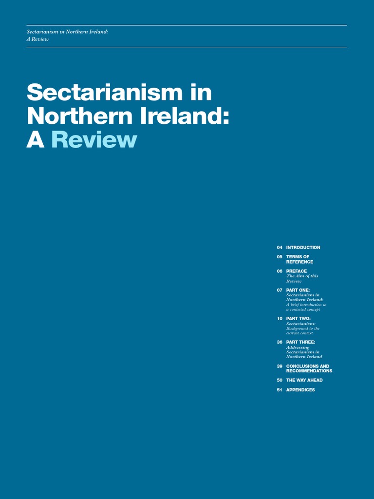 Sectarianism in Northern Ireland: A Comprehensive Review and ...