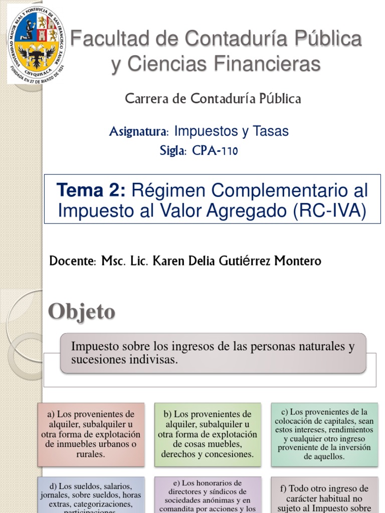 Tema 3 - RC-IVA | PDF | Impuestos | Impuesto al valor agregado