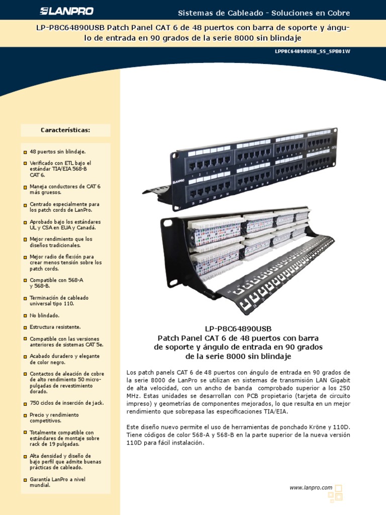 Patch Panel | PDF | Equipo | Ingenieria Eléctrica