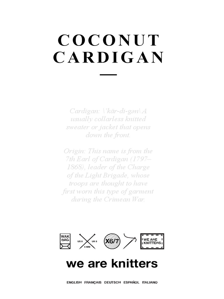 Coconut Cardigan - All 2 | PDF | Couture | Arts textiles