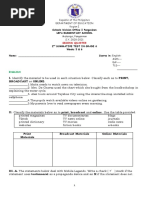 First Grading Exam Kinder | PDF | Learning | Behavior Modification