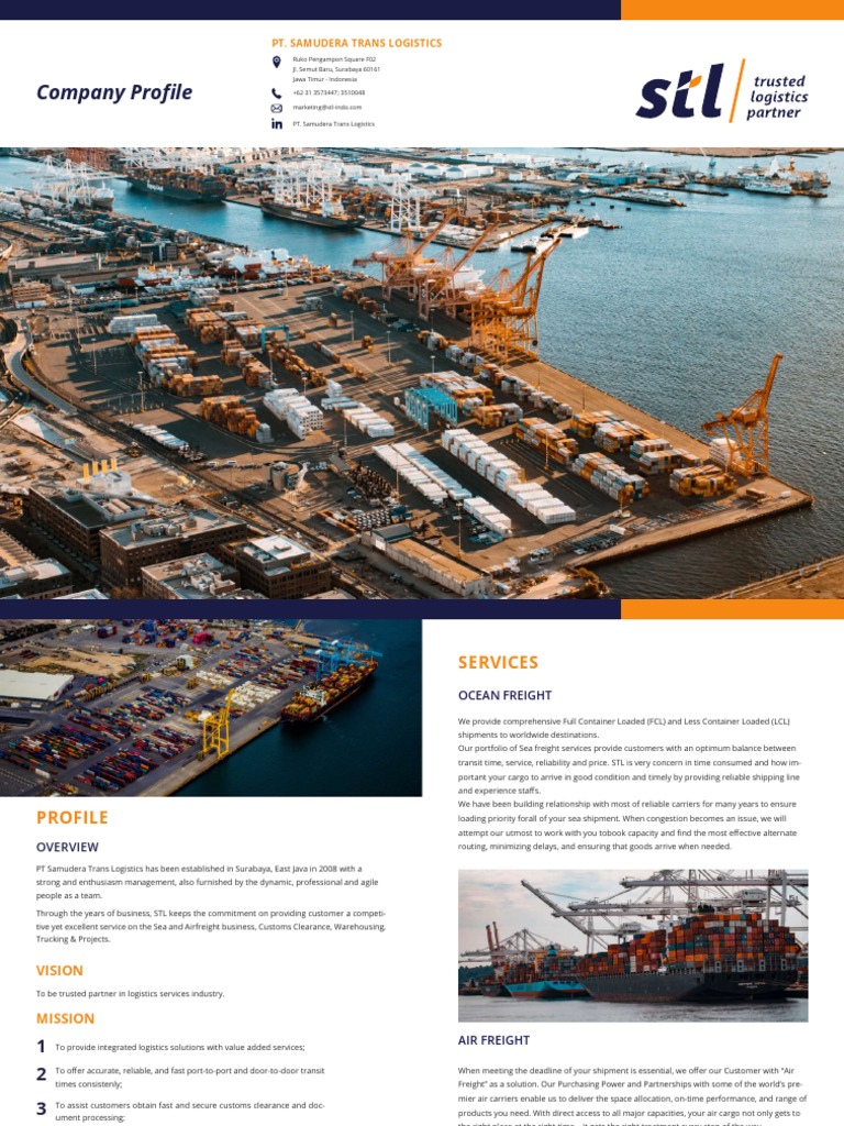 STL Company Profile | PDF | Cargo | Freight Transport