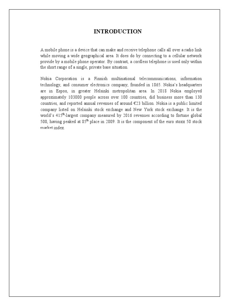 Bcom Project Chapter 3 Completed | PDF | Research Design | Nokia