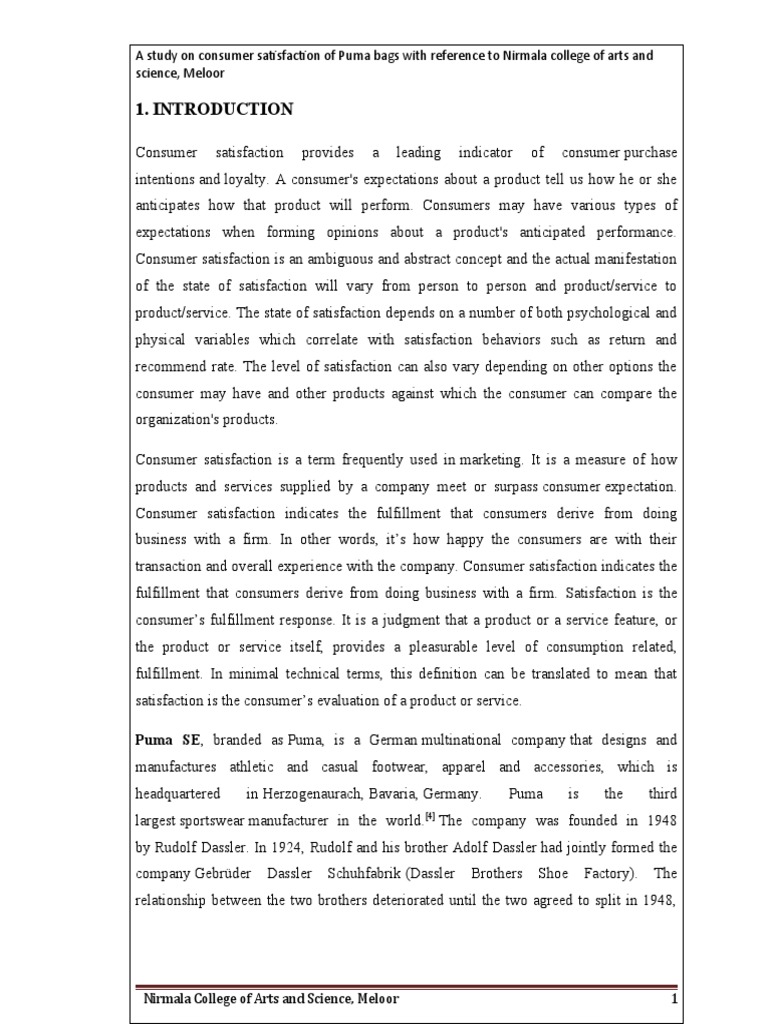 Bcom Final Year Project | PDF | Customer Satisfaction | Sampling ...