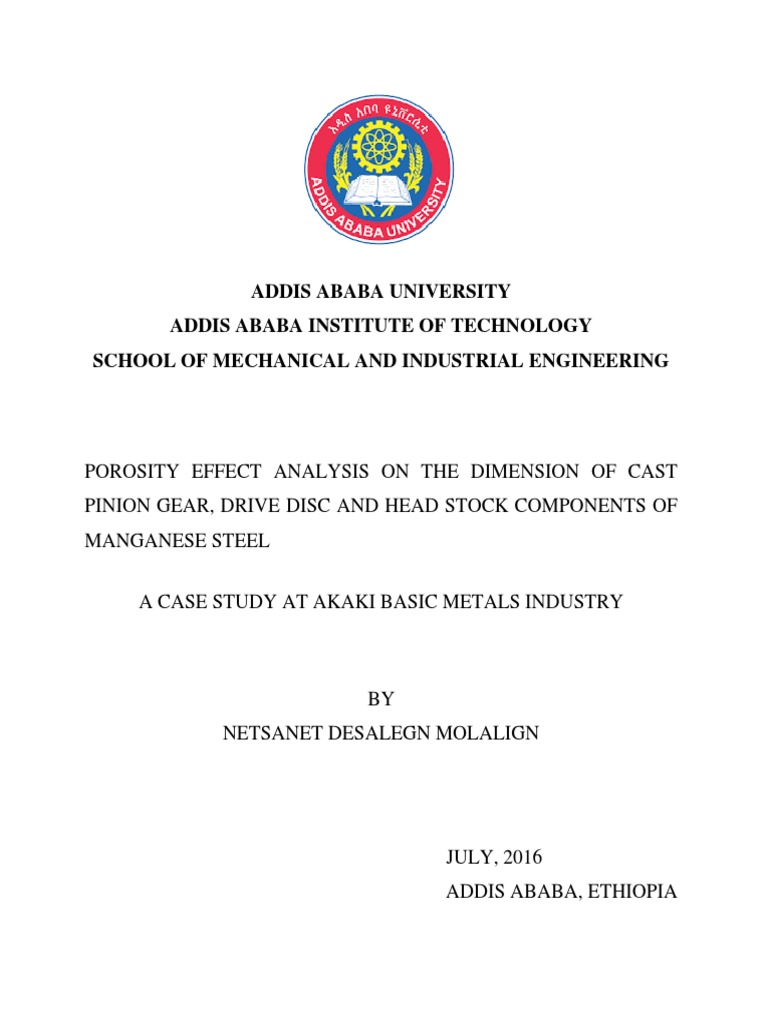 A Case Study at Akaki Basic Metals Industry | PDF | Casting ...