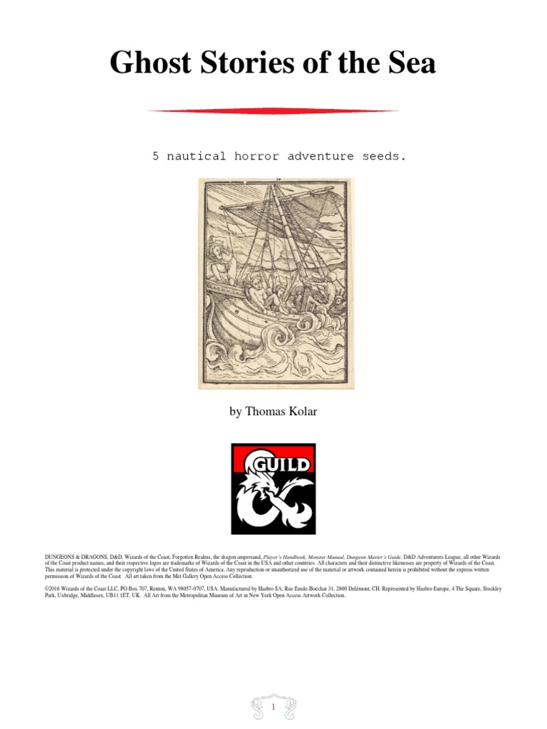 Ghost Stories of The Sea: 5 Nautical Horror Adventure Seeds | Download ...