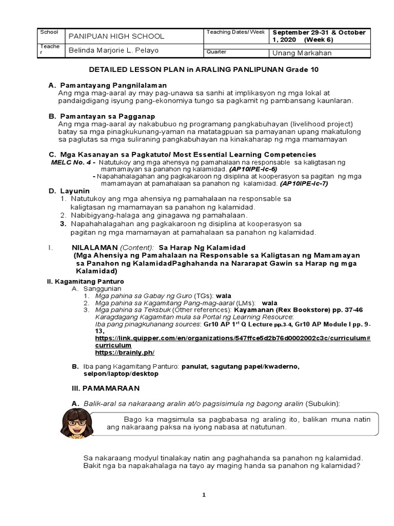 1stquarter AP10 Week6 | PDF