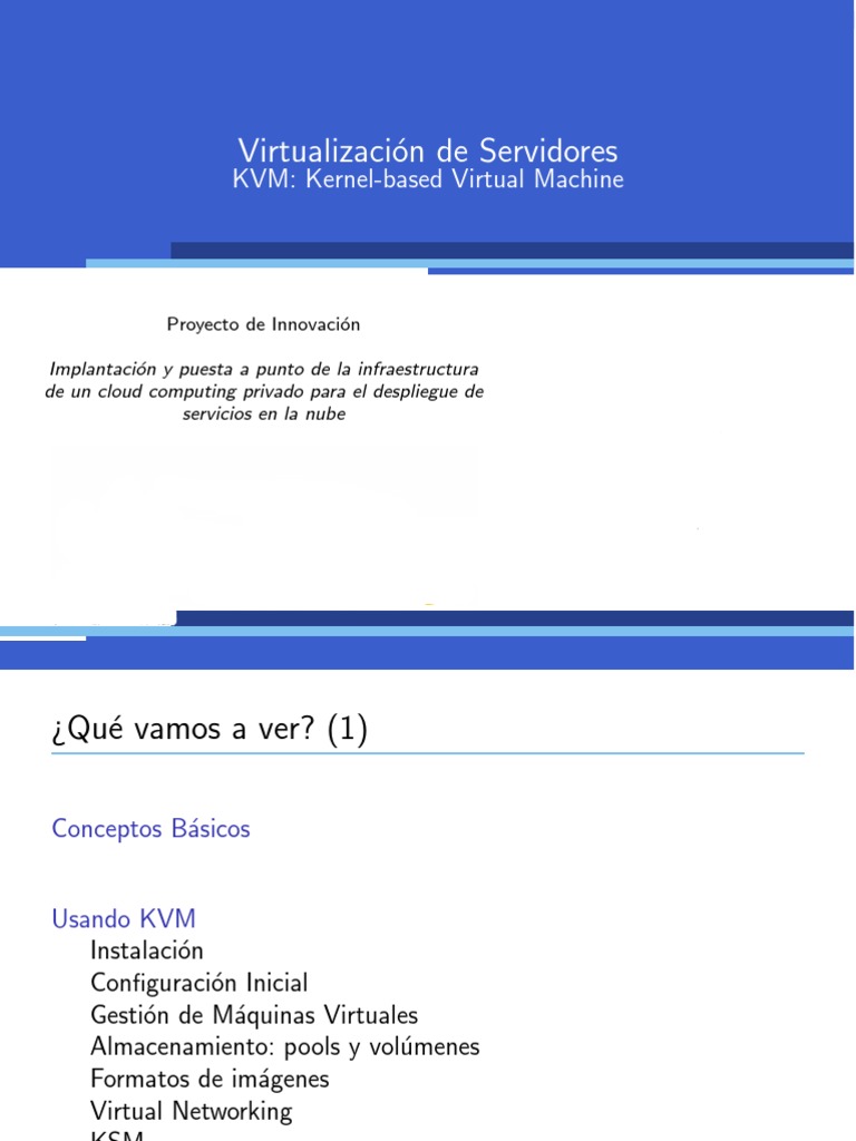 Virtualizaci On de Servidores: KVM: Kernel-Based Virtual Machine | PDF | Virtualización ...