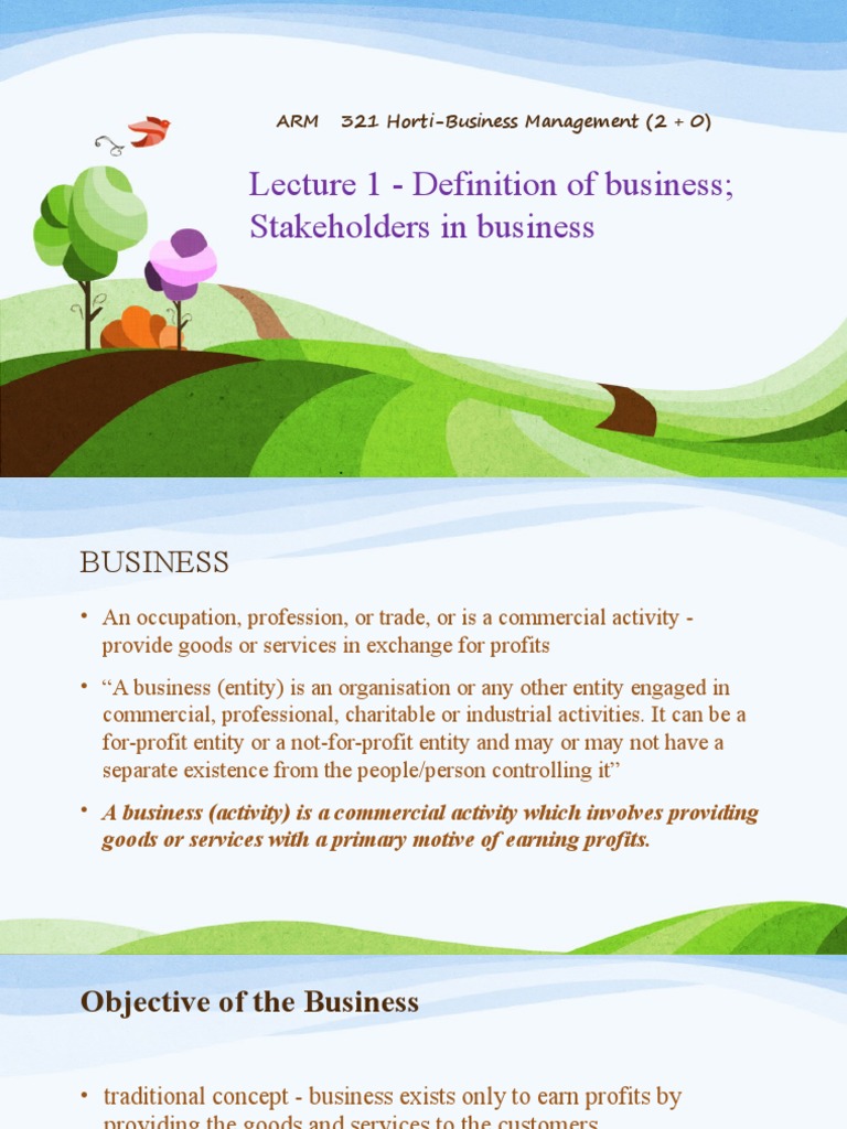 Definition of Business Stakeholders in Business | PDF | Stakeholder ...