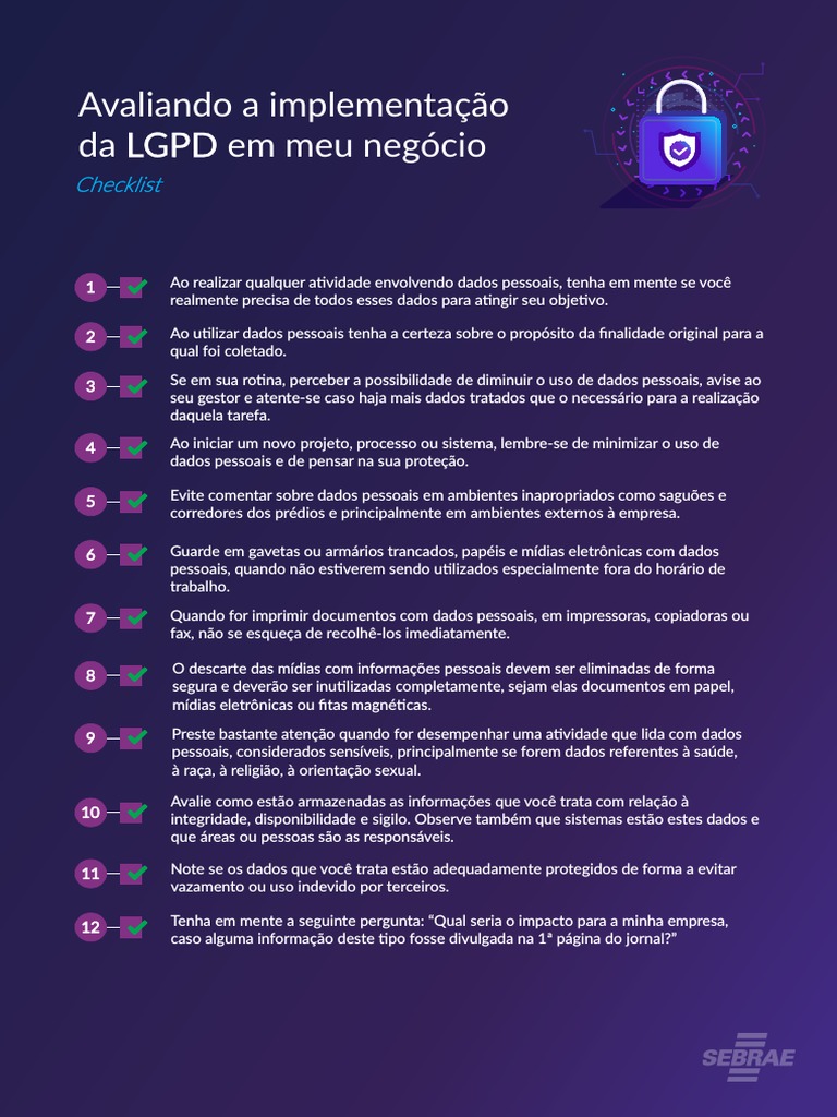 Check List LGPD | PDF