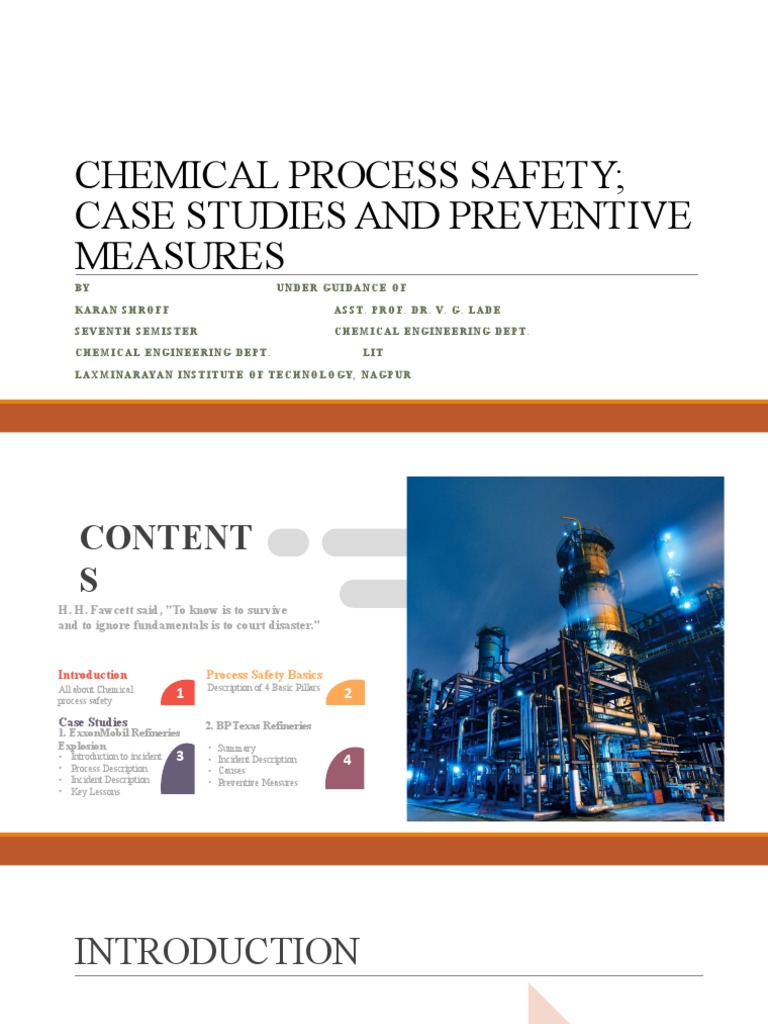 Chemical Process Safety Case Studies and Preventive Measures | PDF ...