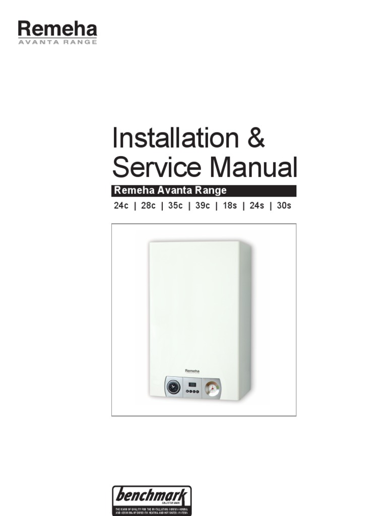 Installation & Service Manual: Remeha Avanta Range | PDF | Water ...