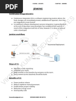 Jenkins Cheat Sheet PDF | PDF | Selenium (Software) | Computing Platforms