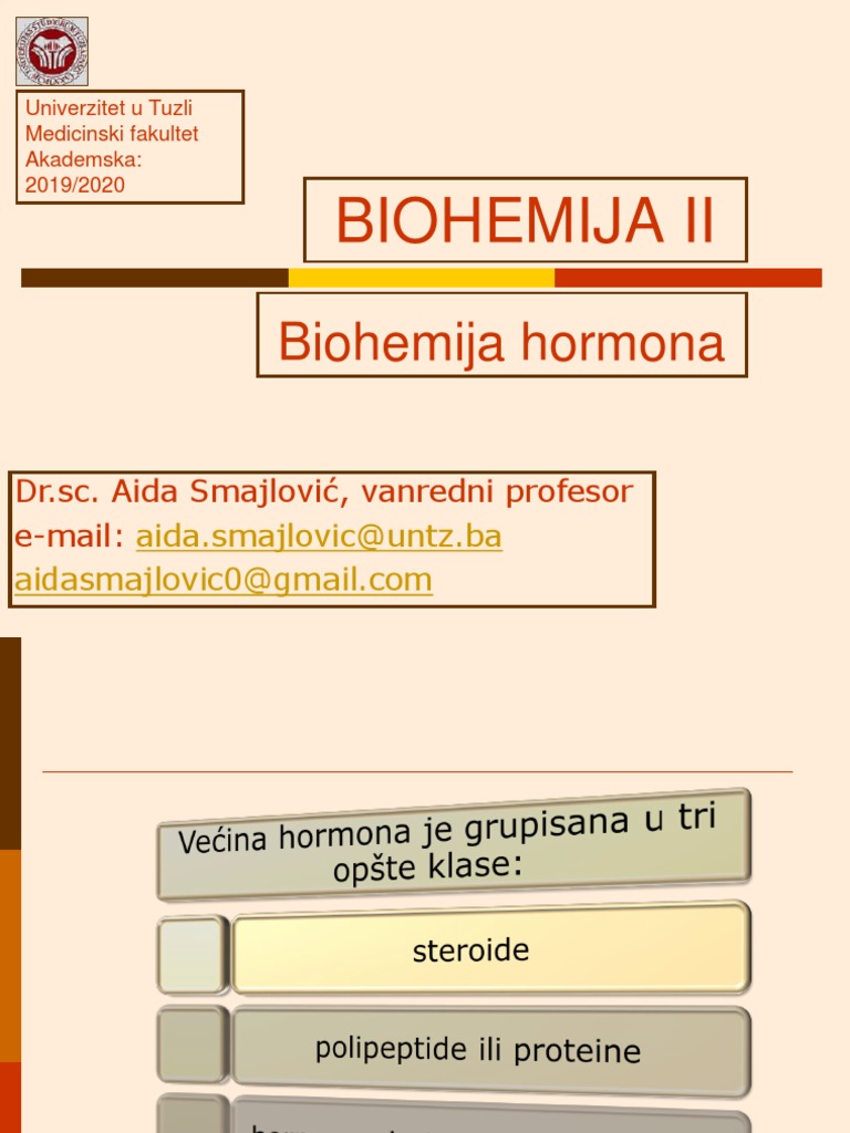 Hormoni Biohemija II 11 Maj 2020 1 | PDF