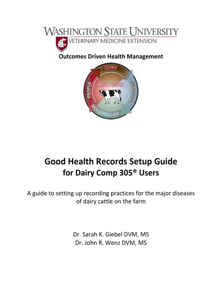 Good Health Records Setup Guide: For Dairy Comp 305® Users | PDF ...