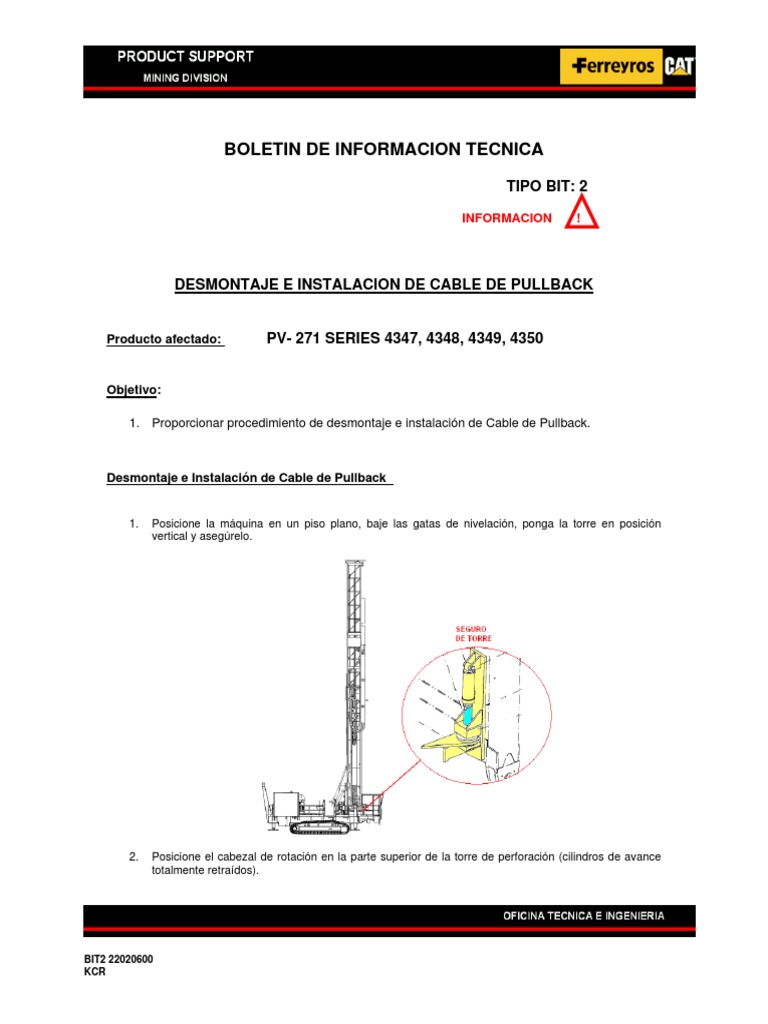 Bit2 22020600 Desmontaje e Instalacion de Cable de Pullback | PDF ...