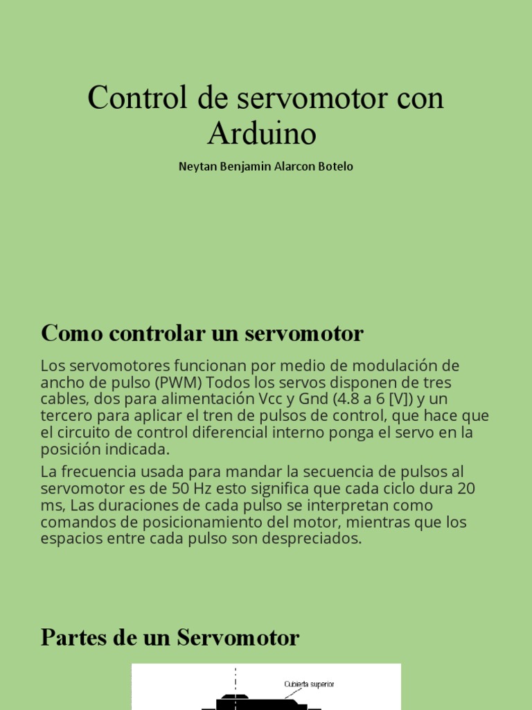 Control de Servomotor Con Arduino | PDF