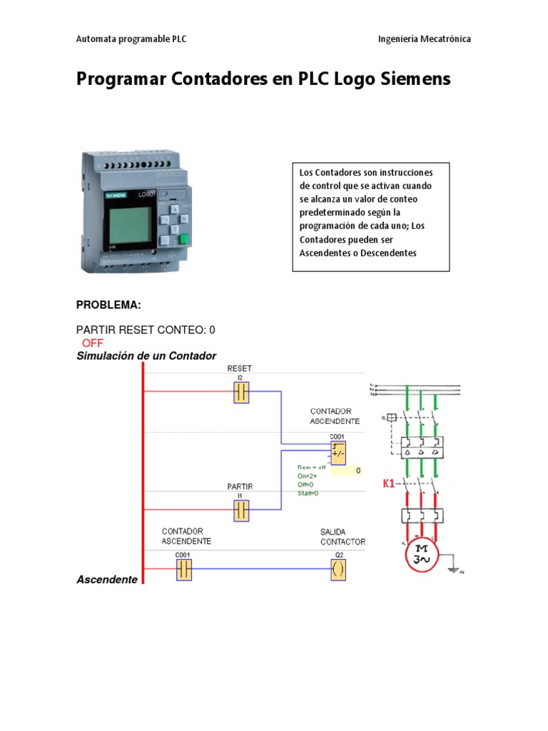 Pasos para Programar Contadores en PLC Logo Siemens | PDF | Protocolos ...