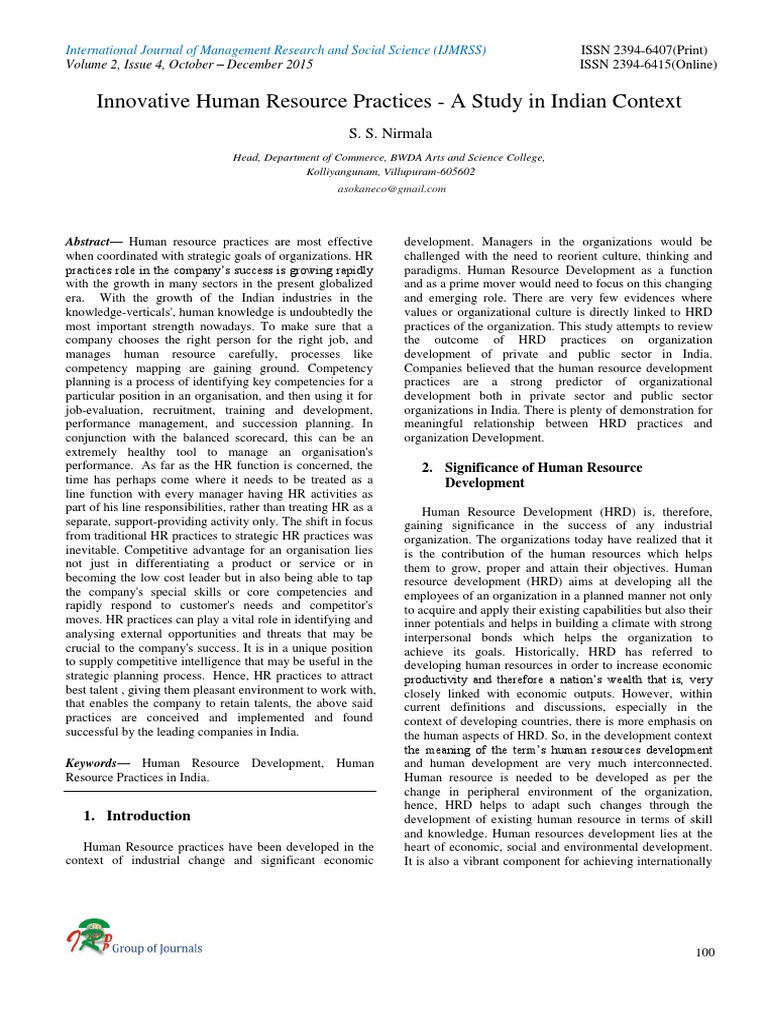 Human Resource Practices | PDF | Employment | Human Resource Management