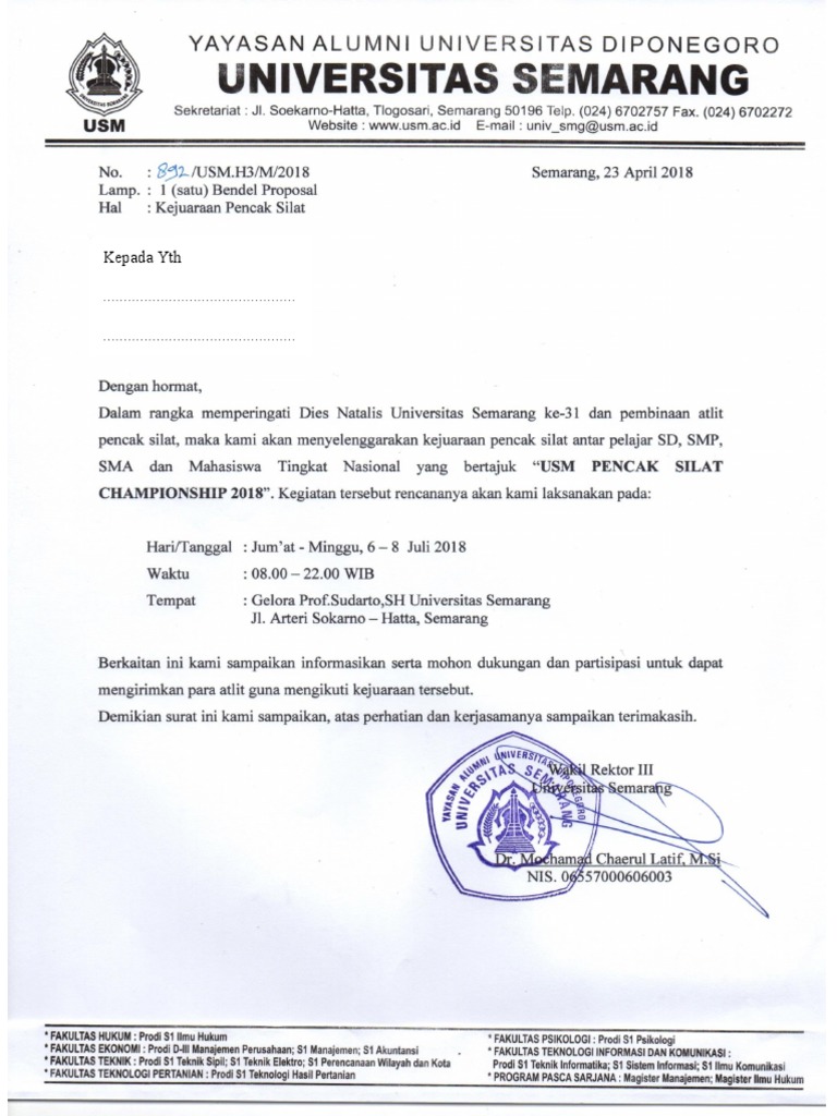 Kejuaraan Pencak Silat USM 2018 | PDF | Ilmu Sosial