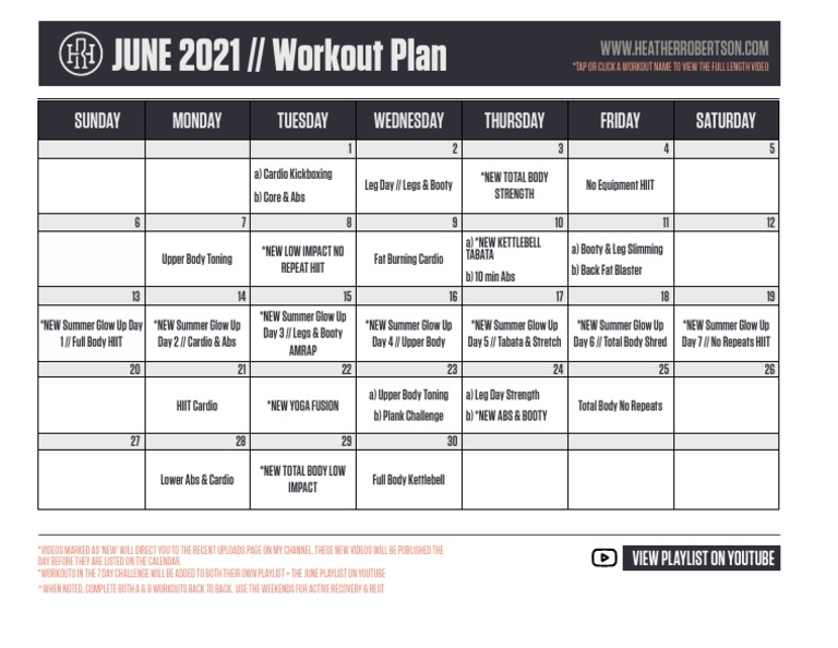 June Fitness Challenge Plan | PDF | Physical Fitness | Leisure