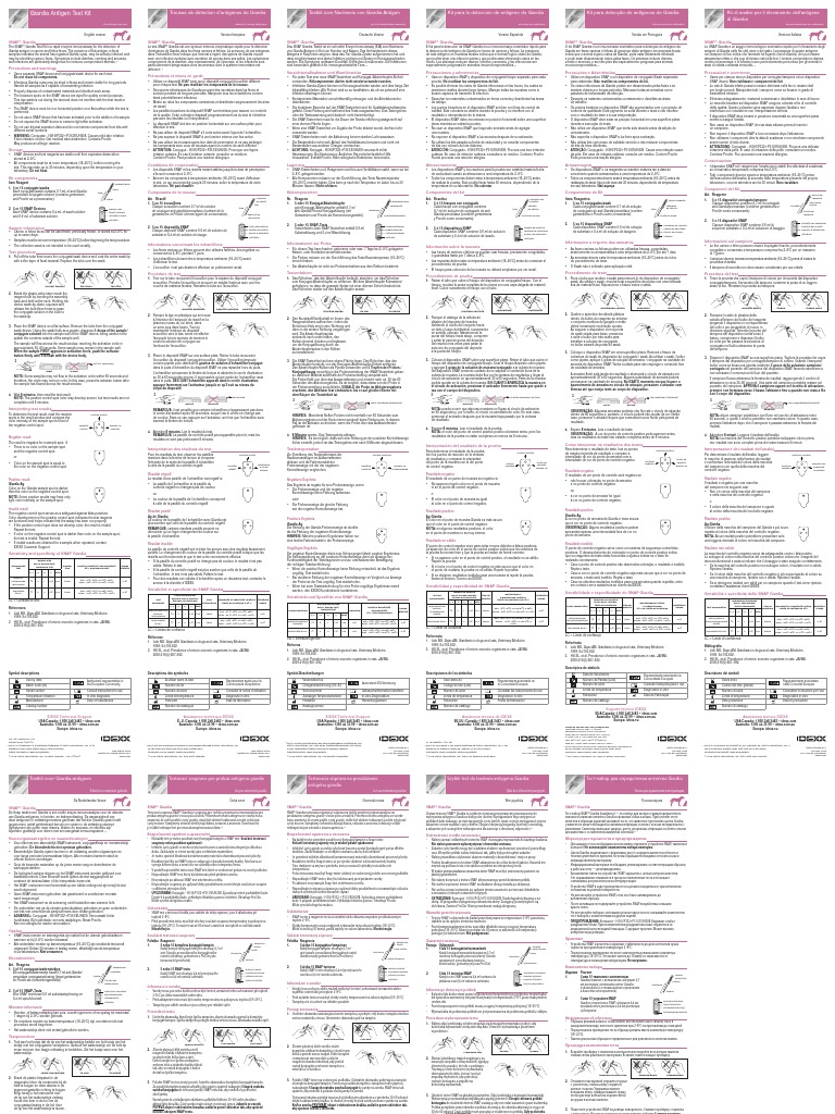 Snap Giardia Package Insert en | PDF | Medicina Veterinaria ...