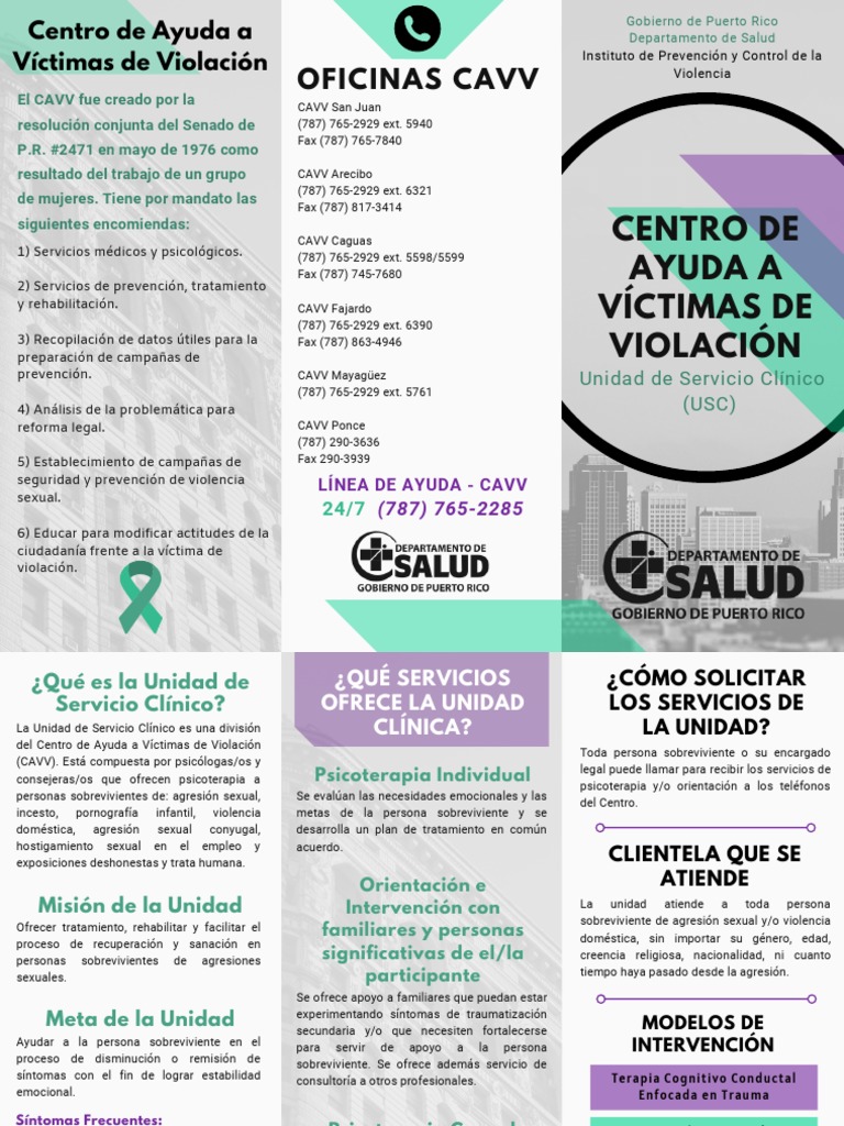 Grupo 2 Cavv - Brochure Usc Logo Permitido | PDF | Agresión sexual ...