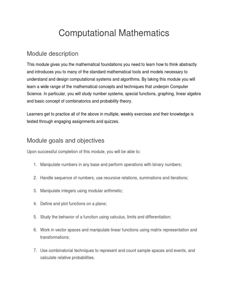 Computational Math Foundations | PDF | Trigonometric Functions ...