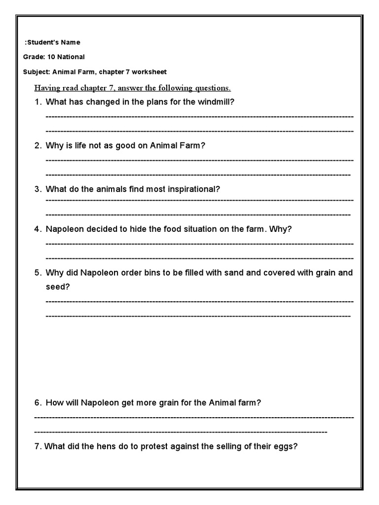 Napoleon's Deception and Growing Tyranny: A Worksheet Analyzing Chapter ...