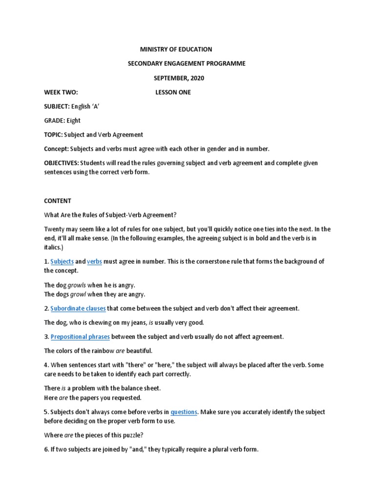 Grade 8 English Language Week 2 Lesson 1 and Answer Sheet | PDF ...