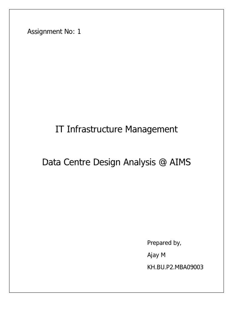 ITIM Assignment - Ajay | PDF | Data Center | Air Conditioning