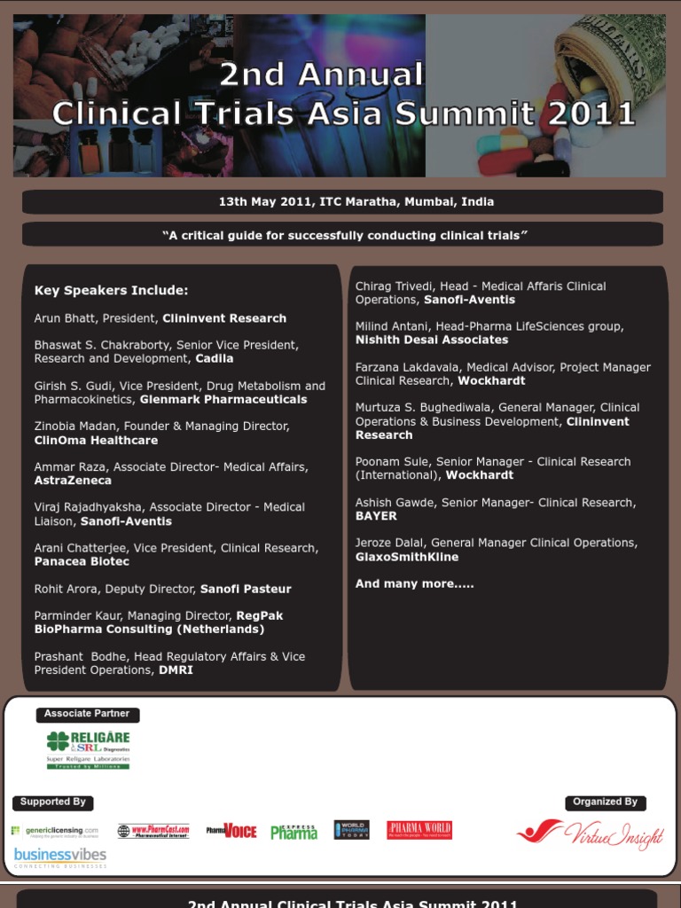 2nd Annual Clinical Trials Asia Summit 2011: Key Speakers Include | PDF ...