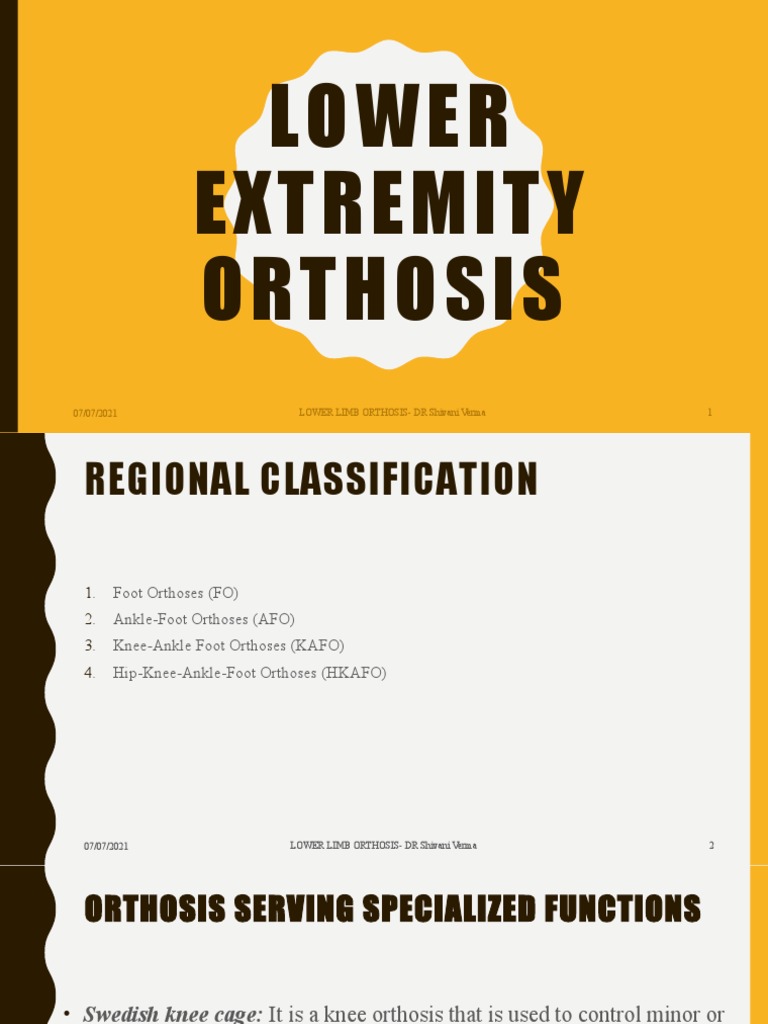 Lower Limb Orthosis Overview | PDF | Human Leg | Knee